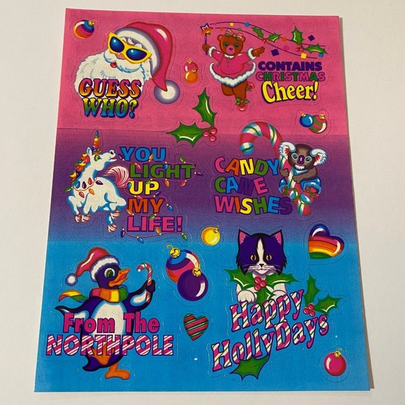 Lisa Frank | Accessories | Vintage Lisa Frank Christmas Silly Senders ...